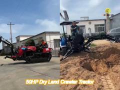 Mini-trator Crawler 50 HP cultivador rotativo Bulldozer Máquinas agrícolas