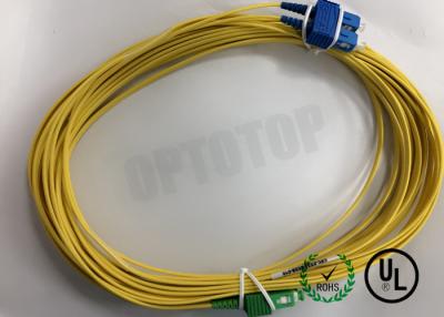 Cina Modo a fibra ottica giallo duplex FC/UPC - FC/APC del cavo di toppa singolo 20 millimetri in vendita