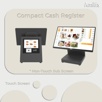 China Space Saving Touch Screen Cash Register 15.6 Inch 7 Inch Menu Display Quick Service Scenarios for sale
