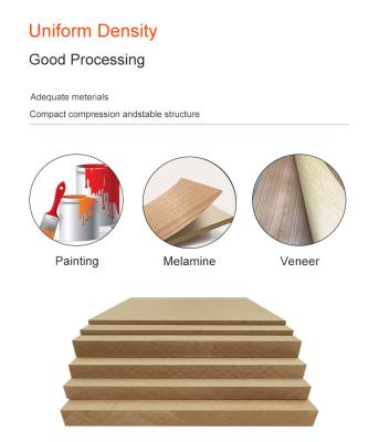 Cina 1.5-25mm carta di melamina di fronte MDF Board 22X1220X2440mm per resistenza all'umidità in Thailandia in vendita