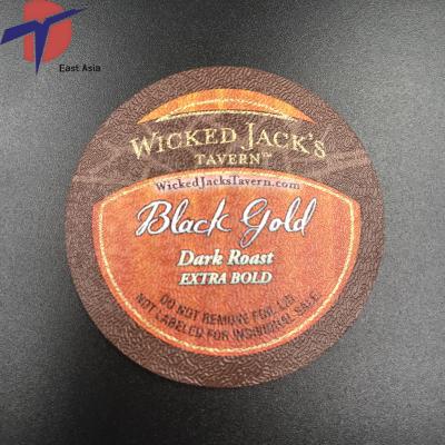 China Good Quality Professional Printed Logo Easy Peeling coffee cup Sealing lids for sale