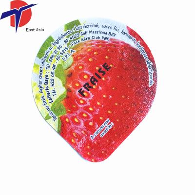 China HOT Sale! aluminum foil lid plastic yogurt cup lid colored aluminum foil for plastic yogurt for sale