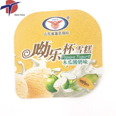 China High-quality die cut piece aluminium foi paper lid for ice cream cup sealing for sale