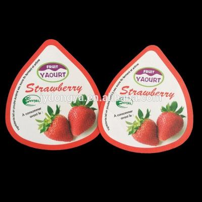 China High-quality fruit yogurt cup packing lids, triangle cup lids/cup top cover for sale