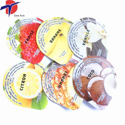 China Packaging sealing adhesive food grade Aluminium Foil Lids for Yaourt for sale