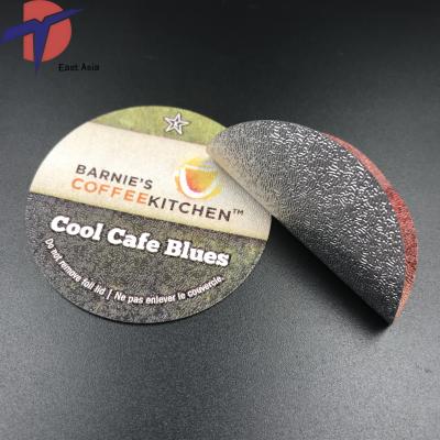 China Factory wholesale Aluminum foil lid k-cup capsule foil lids, sealing aluminium foil lids for cafe espresso machine for sale