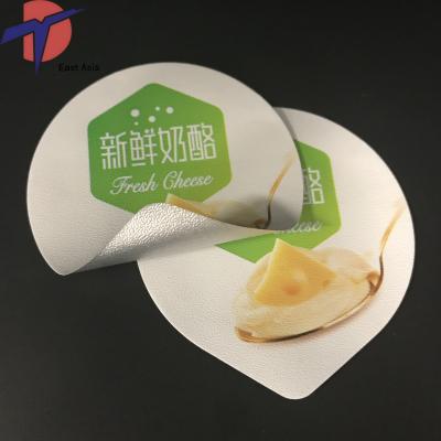 China Cheese packaging material pre cut Aluminium covers，cheese sealing aluminium foil lids for sale