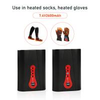 Quality Rechargeable 18650 Heated Glove Battery 7.4V 2600mAh 4 Blue LEDs for sale