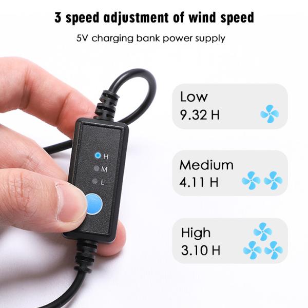 Quality 10050mAh 5V Battery & Fan Kit for Cooling Vests USB Powered Wearable Cooling for sale