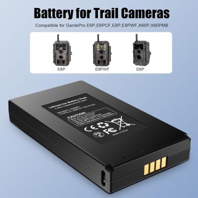 China 10000mAh Rechargeable Battery Pack, Replacement Lithium Battery Compatible for GardePro Trail Camera E6P, E8P, E8PWF, E6PCF, X60P and X60PMB (NOT FIT for E6 Camera) for sale