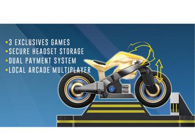 Cina Gioco dell'interno del simulatore del motociclo del giocatore VR del nero 1 per il centro di realtà virtuale in vendita