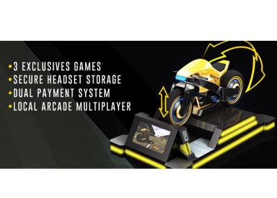 中国 高い動的バーチャル リアリティのオートバイの乗車、ゲームを運転する24インチDisplayer VR 販売のため