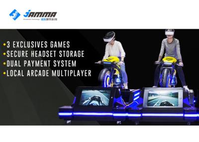 Cina Interfaccia semplice dell'esposizione VR del motociclo del simulatore della porta bloccata a 24 pollici dei videogiochi di guida in vendita