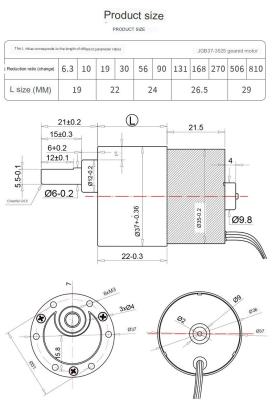 Cina 10W ha innestato il motore senza spazzola 24V di CC per il macchinario di costruzione in vendita