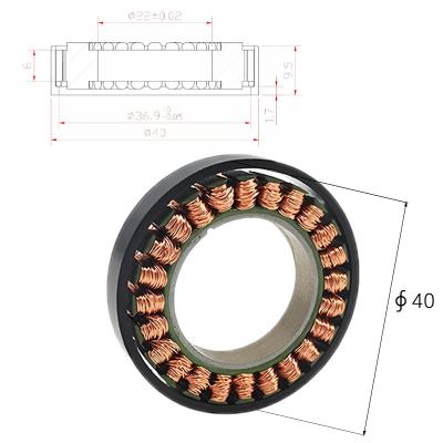 Cina Faradyi ha personalizzato il motore Frameless dell'alto robot di coppia di torsione del corridore di Mini Motor 22Mm 12V 16V BLDC fuori per una macchina fotografica di 3 anelli di sospensione in vendita