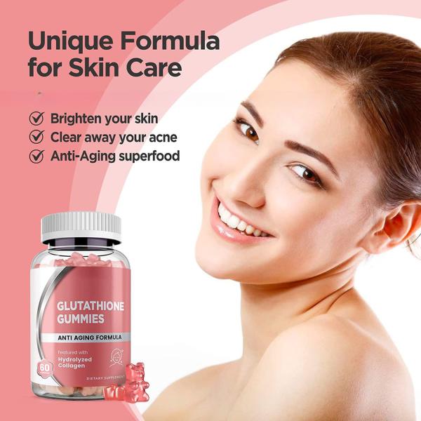 Quality Skin Whitening Formula Collagen Vitamin Biotin Gluta Gummies Gluta thione for sale