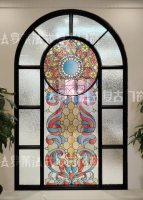 China Architectural Artistic Aluminum Frame Stained Glass Window With Inspired Design for sale