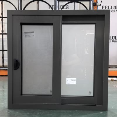 China Quiet Operation Aluminum Glass Sliding Window Modern Design Anti Mosquito for sale