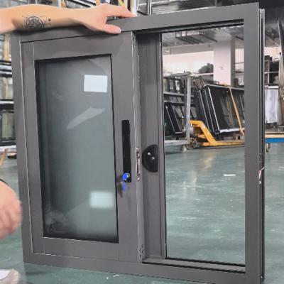 China Custom 6063-T5 Aluminum Sliding Window High Seal Design With Low Resistance Rollers for sale