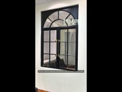 6063-t5 aluminum alloy casement window storms resistant french retro style