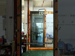 as2047 certified 6063-t5 aluminum alloy swing door with double-layer tempered glass