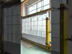 Elegant French sliding door featuring a frosted glass design.