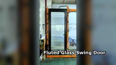 French Design Australian Standard 100 Series Fluted Glass Swing Door