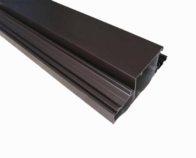 Cina Un sistema espulso di alluminio di 6063 profili per colore d'argento di Brown della porta della finestra della stoffa per tendine in vendita