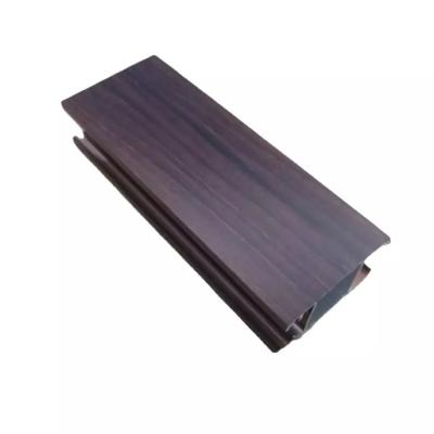 China 1.4mm Anodized Aluminum Profiles 3D Hand Felt Wood Grain Heat Transfer for sale