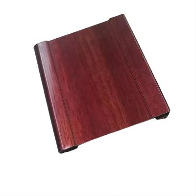China High Glossy Wood Grain Aluminium Wardrobe Door Frame Aluminum Extrusion Profiles for sale