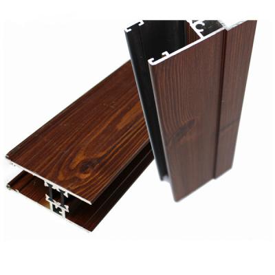 Cina Profili di alluminio del grano di Brown scuro di rivestimento d'imitazione di legno per la decorazione in vendita