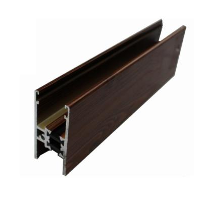 China Wood Grain Imitating Finish Aluminium Industrial Profile Alkali And Fire Resisitant for sale