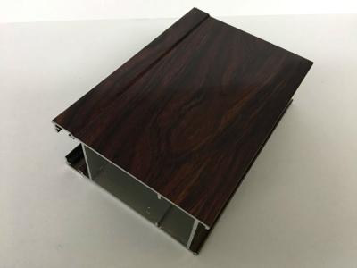 China Black Brown Wood Finish Aluminium Profiles Highly Wear - Resistance for sale