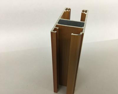 Cina Profili di alluminio di rivestimento del legno marrone chiaro per la lunghezza normale della decorazione 6m in vendita