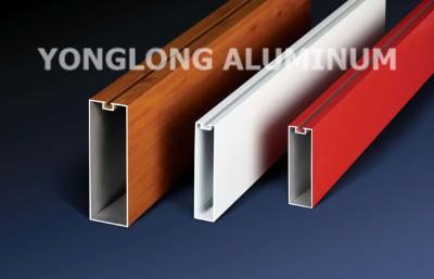 China Red 6060 6061 6063 Aluminum Curtain Wall Profile 1.2 / 1.4 Thinckness for sale