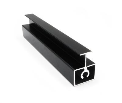 Cina il profilo di alluminio espulso anodizzato nero di 6m che fa scorrere le porte del guardaroba incornicia con stile della linea sottile in vendita