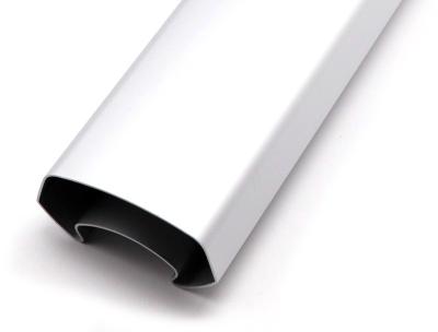 China Industrial Extrusion Aluminum Flat Profile , Oval Aluminum Tube for sale