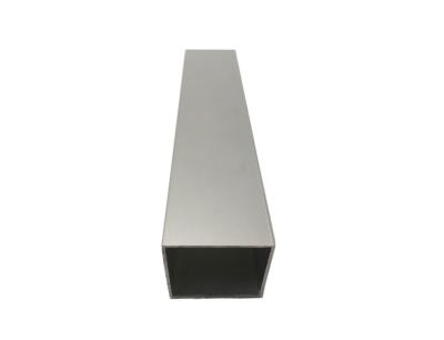 China Rectangular Silver Aluminum Alloy Profile Aluminum Tube 6063 T5 for sale