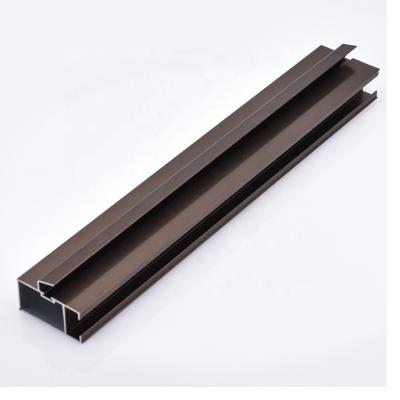 China Interior Anodized Champagne Aluminum Profile For Glass Frame for sale