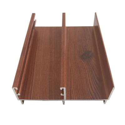 China 0.8-2.0mm Electrophoresis Aluminum Window Profiles Wood Grain Surfaces for sale