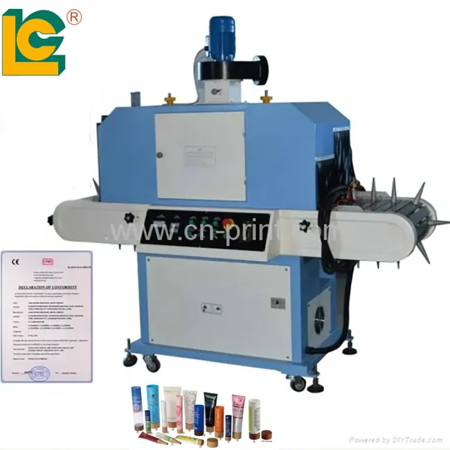 PP PE Cosmetic Plastic Glass Bottle Cups Jar Round Surface UV Curing Machine