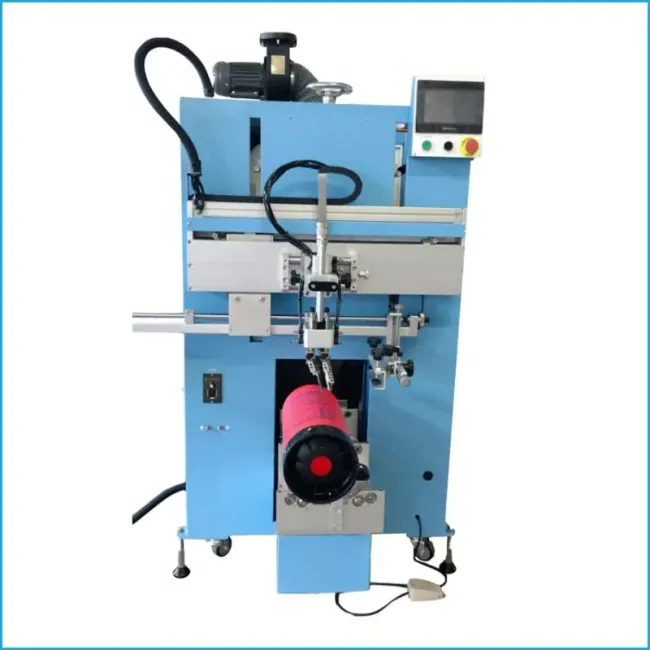 Automatic Fire Extinguisher UV Screen Printing Machine with LED UV Drying System