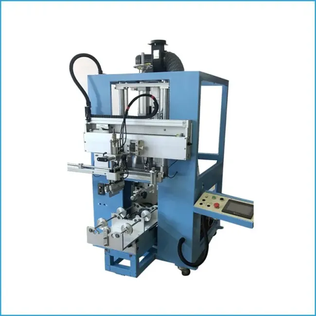 Automatic Fire Extinguisher UV Screen Printing Machine with LED UV Drying System