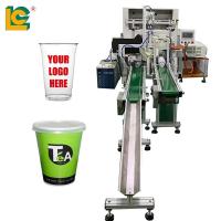 China Automatic Plastic Cup Printer With Led UV Curing Dryer for sale