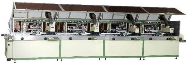 Quality Automatic 4-colour cylinder UV Silk Screen Printer for sale