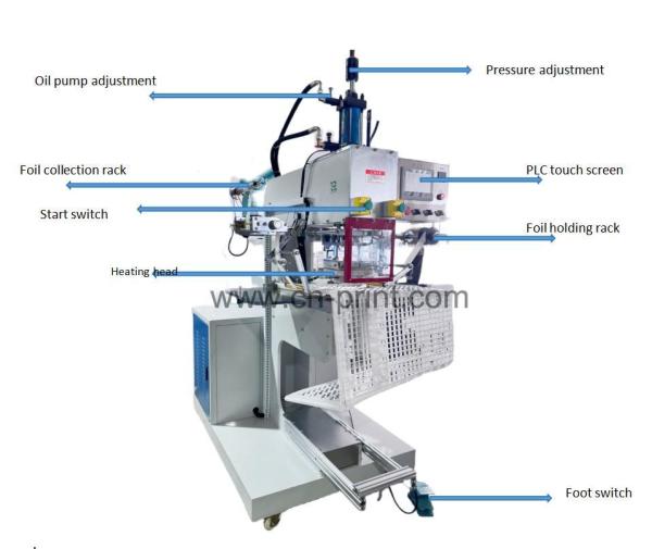 Quality larger size plastic container Custom PLC control hot foil stamping machine for sale