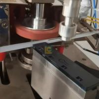 China Irregularly shaped bottle cap container edge profiling hot stamping machine for sale