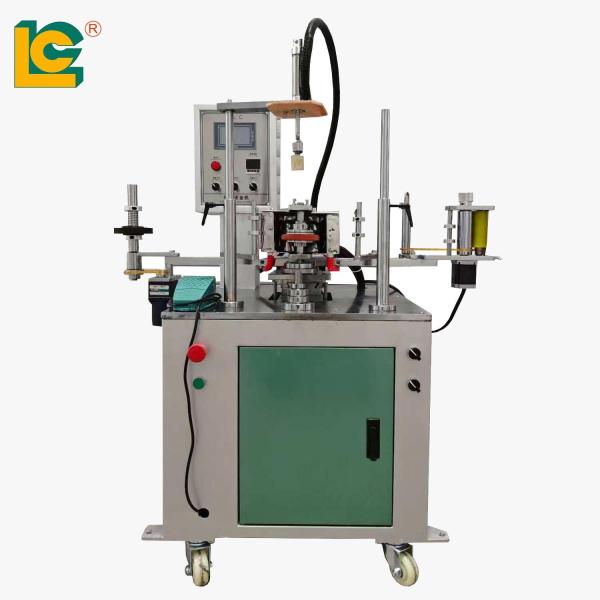 Quality Irregularly shaped bottle cap container edge profiling hot stamping machine for sale