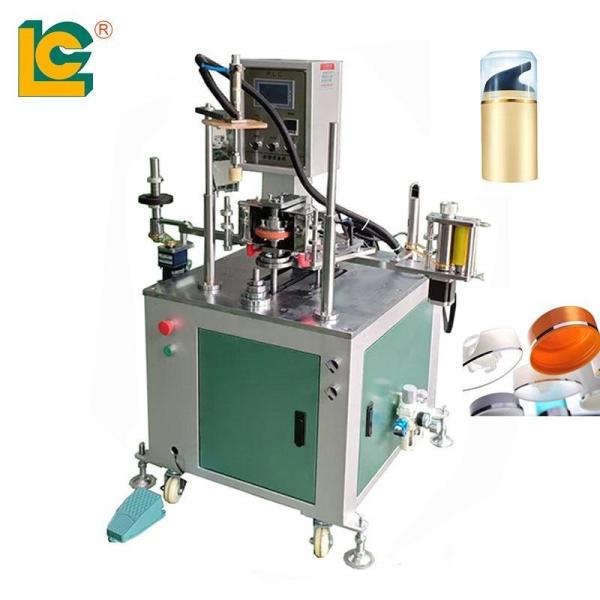 Quality Irregularly shaped bottle cap container edge profiling hot stamping machine for sale