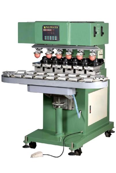 Quality Six Colour Closed ink Cup Pad Printer for sale